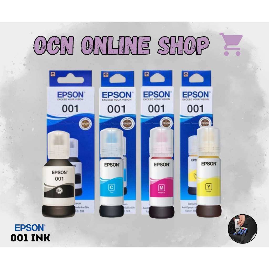 EPSON 001 GENUINE INK 100% ORIGINAL L4150, L4160, L6160, L6170, L6190 ...
