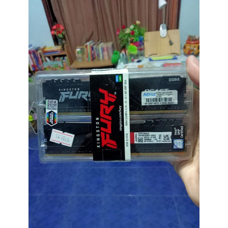 Kingston fury 32Gb(16x2) DDR4 3200Mhz ประกันAdvice | Shopee Thailand