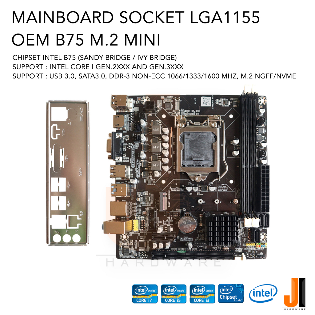 Mainboard OEM B75 M.2 Mini (LGA1155) Support Intel Core i Gen.2XXX and ...