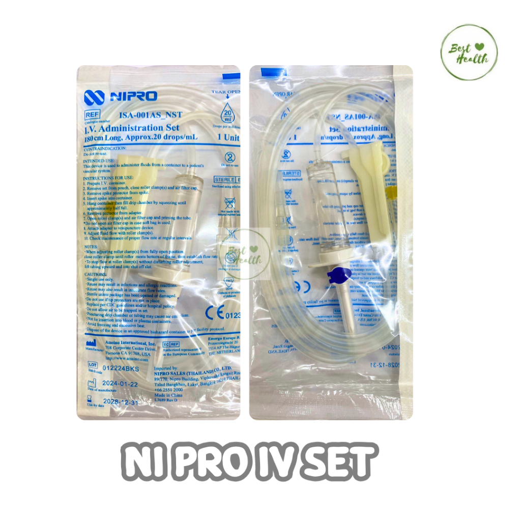 Nipro IV Set สายให้น้ำเกลือ Infusion set #1819 | Shopee Thailand