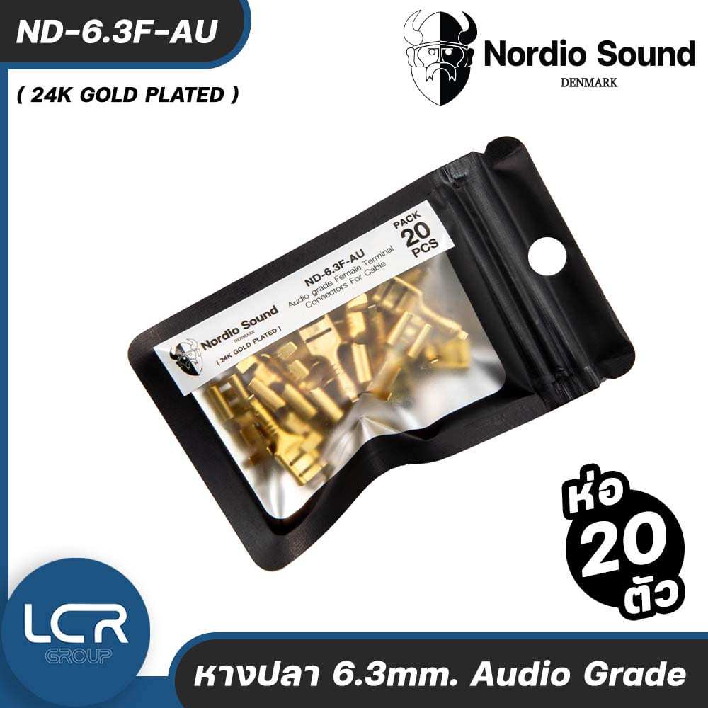 Nordio Sound หางปลา 6.3mm. ND-6.3F-AU ห่อ 20 ตัว Audio grade Female 24K ...
