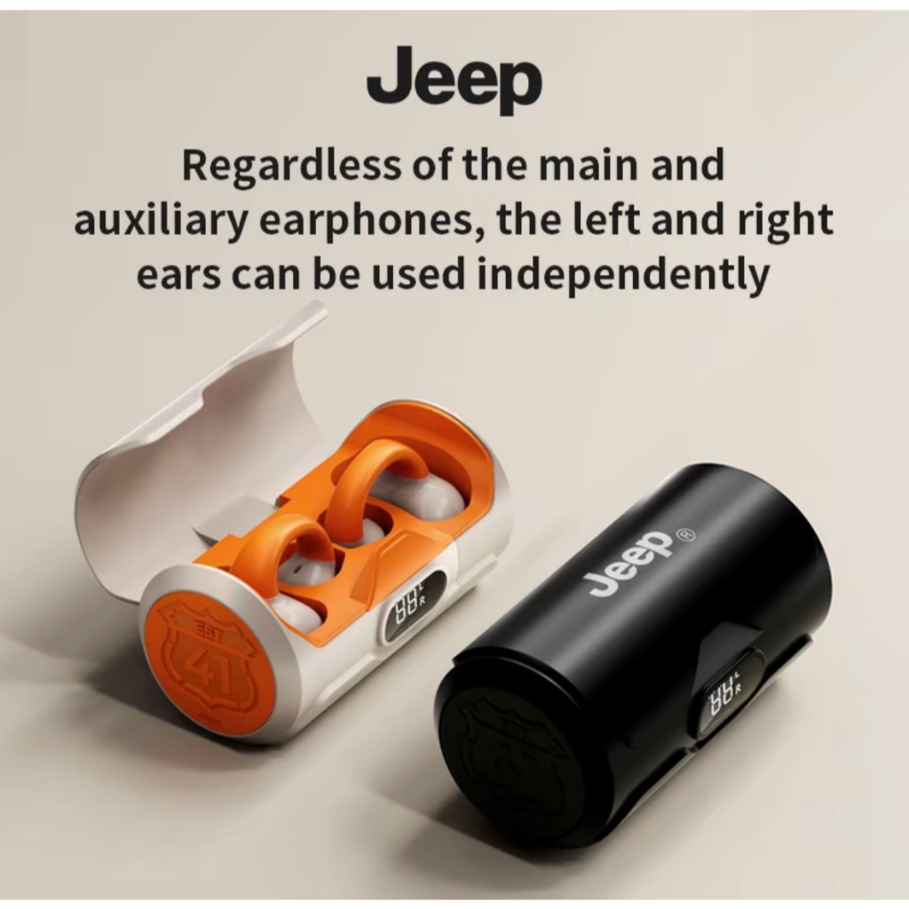 หูฟังไร้สาย, Jeep JP EC003, บลูทูธ 5.4, แบบหนีบหูพร้อมไมโครโฟน, เข้ากันได้กับ Android และ IOS ...