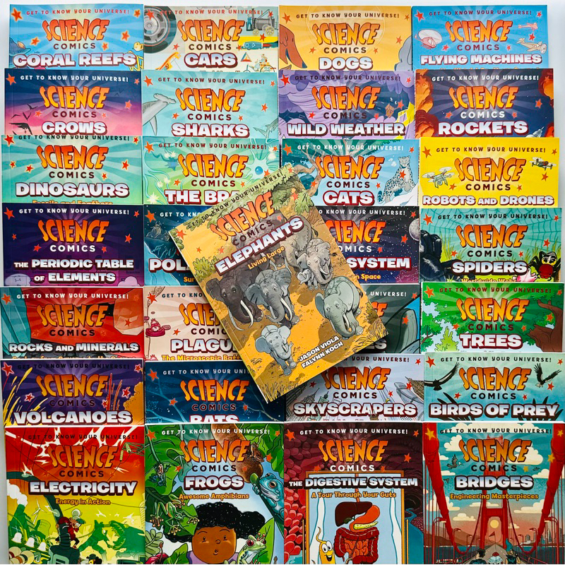 Science Comics Series: Get to Know Your Universe! Sharks/Dogs/Cats/Cars ...