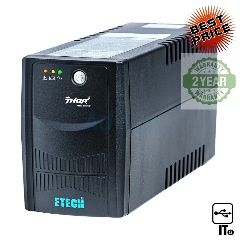 UPS 800VA ETECH THOR By Zircon เครื่องสำรองไฟฟ้า ประกัน 2Y | Shopee Thailand