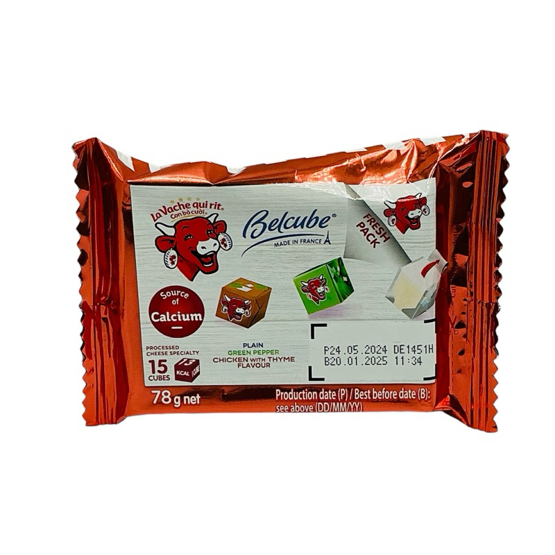 The Laughing Cow Cheese Belcube (15 Cube snack) 15 คิวบ์ PLAIN,GREEN ...