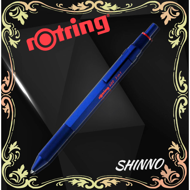《JAPAN》★【Rotring】 600 Multifunction Pen 3in1 (Blue) - Gift Boxed ...