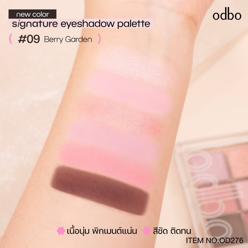 ODBO SIGNATURE EYESHADOW PALETTE OD276โอดีบีโอ อายแชโดว์ ซิกเนเจอร์ พาเลท 6 สี เม็ดสีแแน่น ติดทน ...