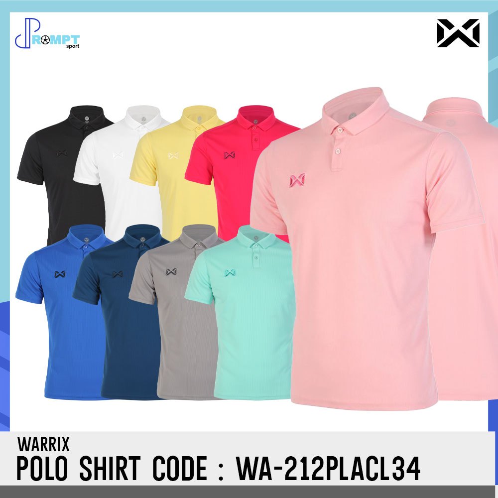 เสื้อโปโล เสื้อโปโลวอริกซ์ WARRIX PIN POLO SHIRT รหัส WA-232PLACL34 ของแท้100% | Shopee Thailand