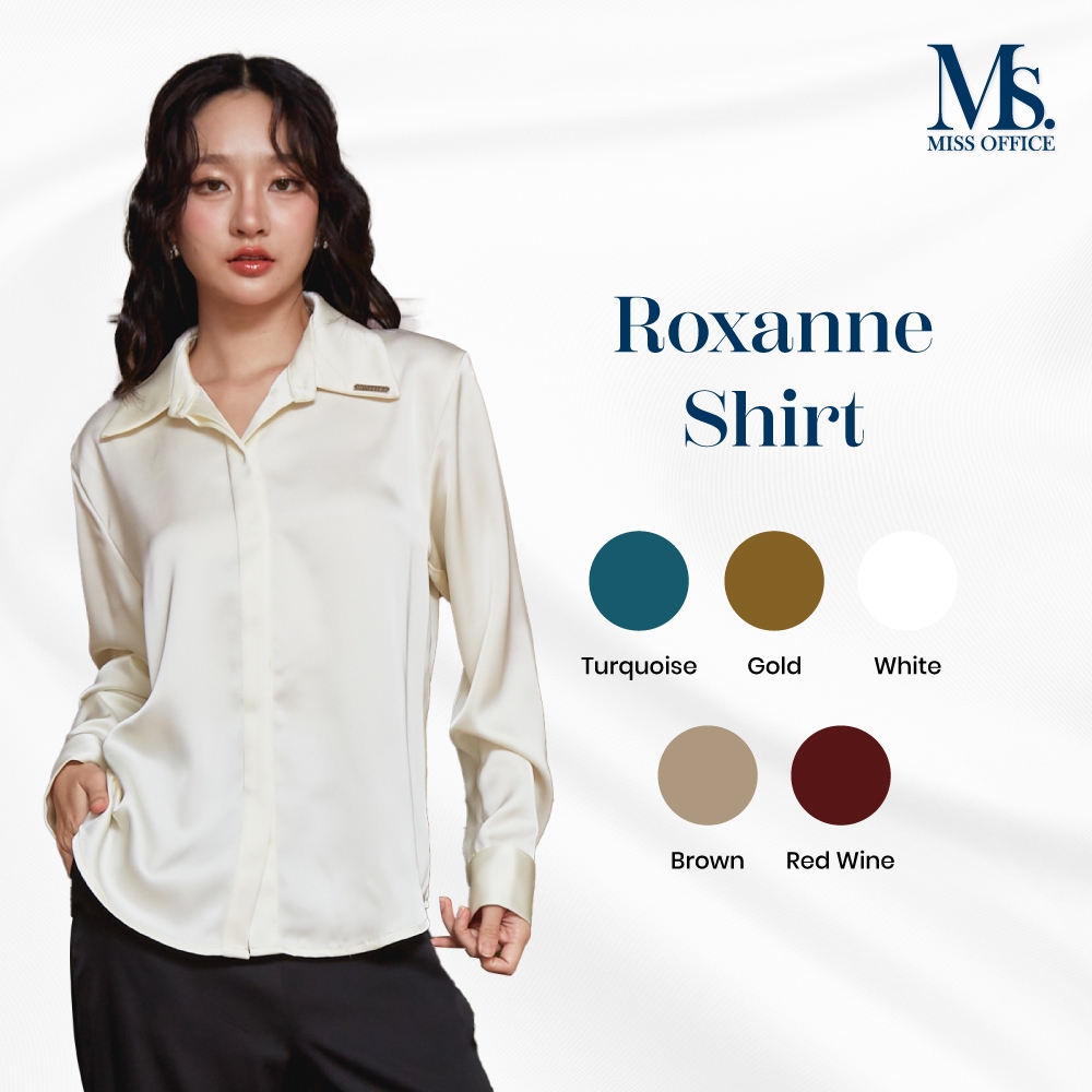 Miss office เสื้อเชิ้ตสาปซ่อน ติดเพลทเหล็ก (MT-292) | Shopee Thailand