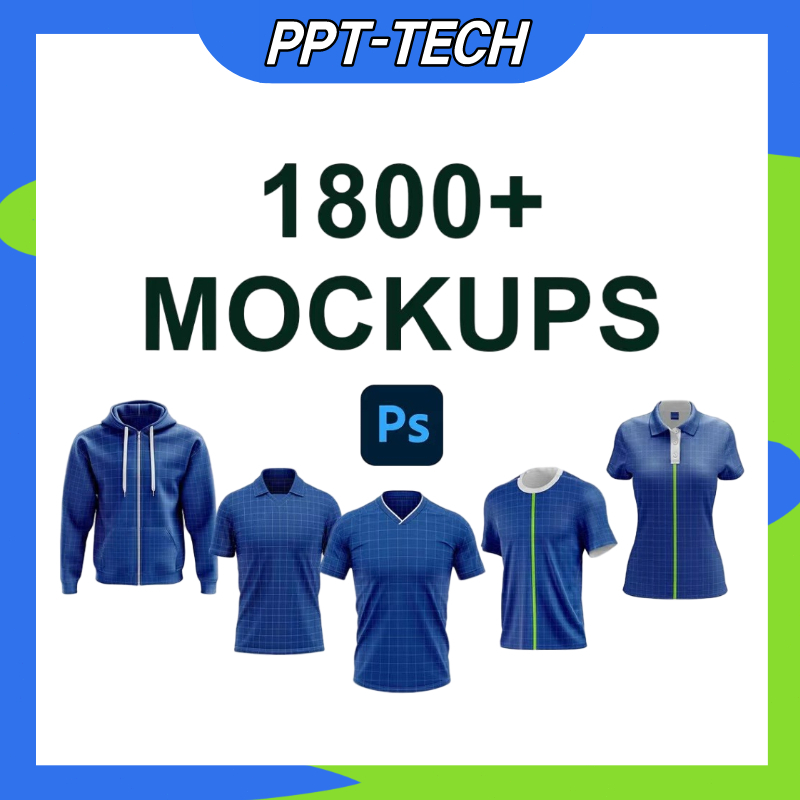 [PPTECH]Mockup Set Premium Realistic Customizable baju mockup and ...