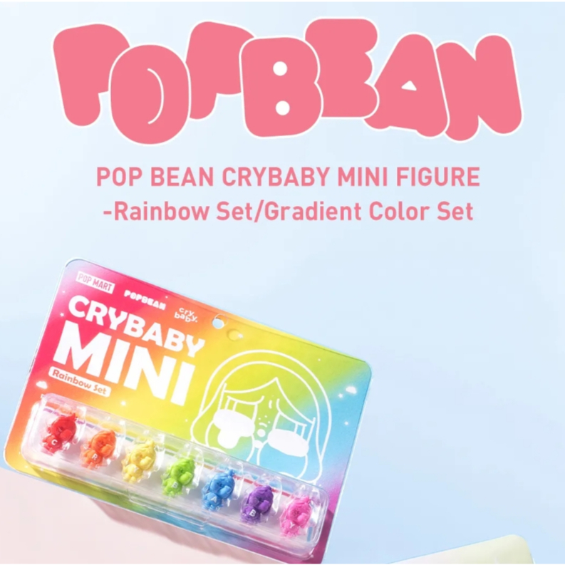 POPMART pop bean crybaby mini Figuer-Rainbow Set | Shopee Thailand