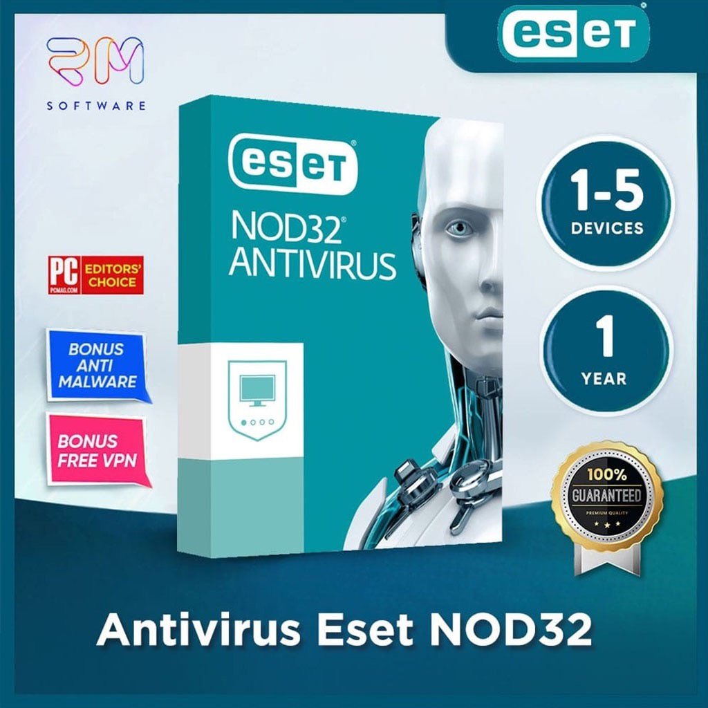 ESET Nod32 Antivirus | 1 to 5 PC Device 1 to 3 Year | Latest Version ...