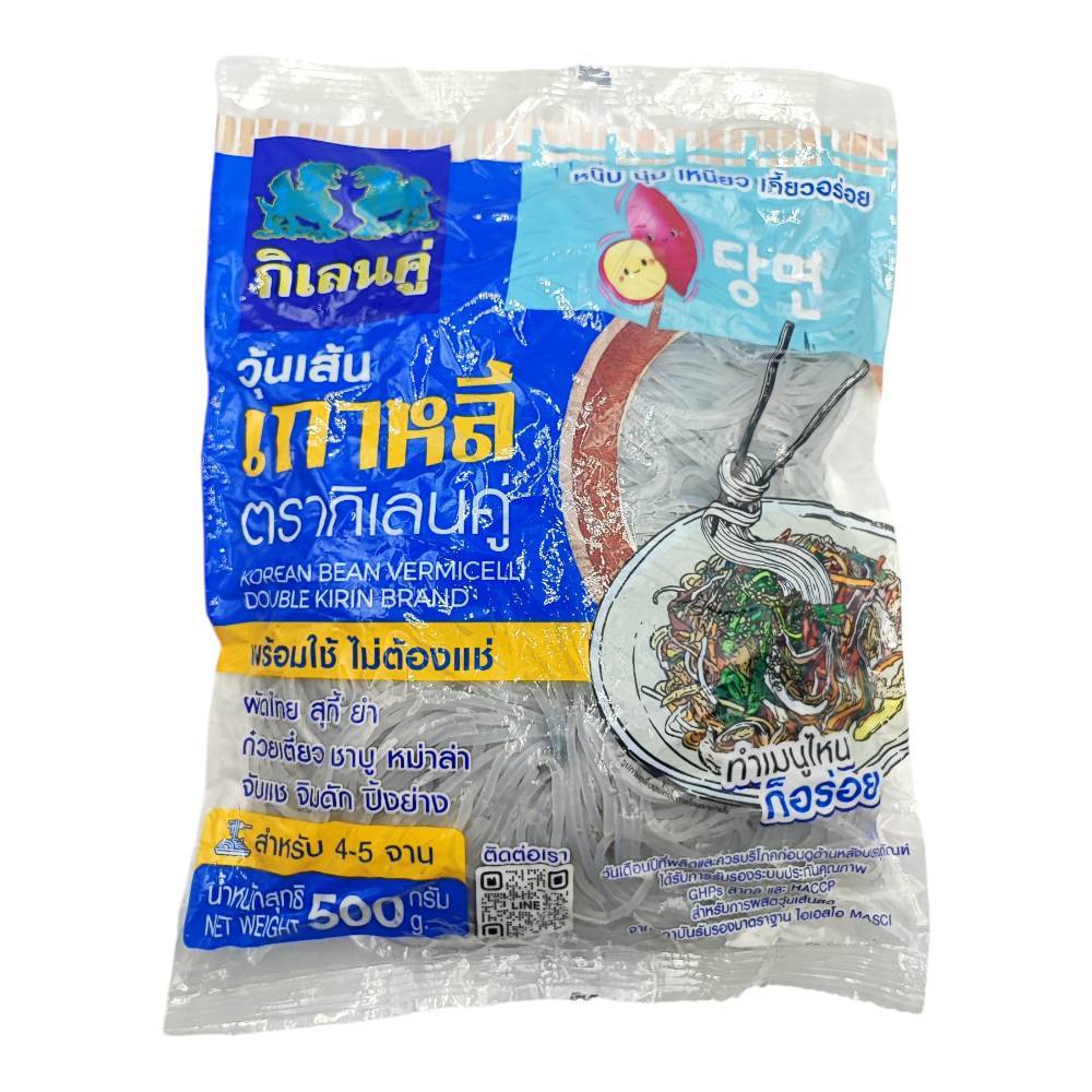 วุ้นเส้นเกาหลี Korean Bean Vermicelli ตรา กิเลนคู่ Double Kirin Brand ขนาด 500 กรัม | Shopee ...