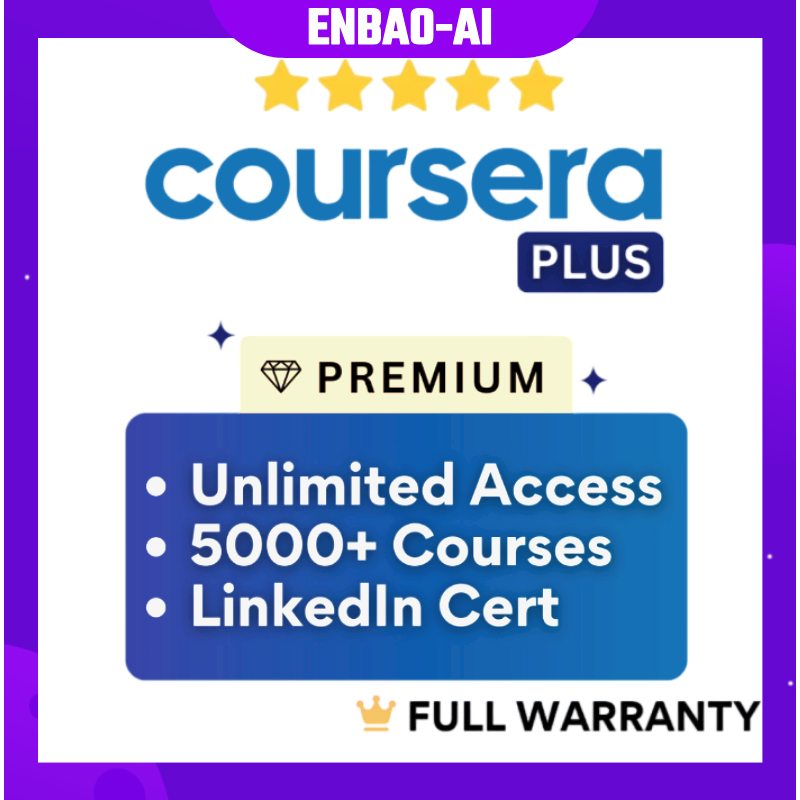 [ENBAO-AI]Coursera Plus shared Account 6month/1ปี/2 ป / บัญชีตัวเอง12/24/36months | Shopee Thailand