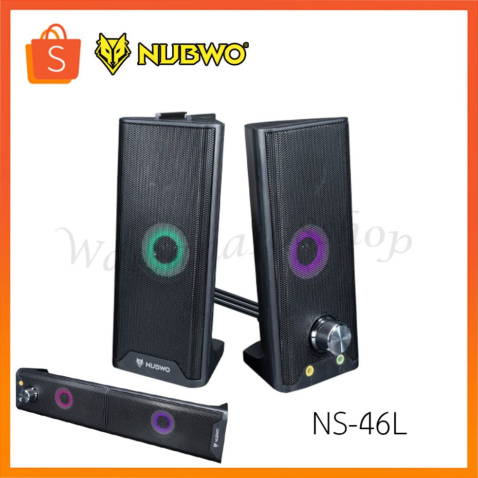 Nubwo SYTRUS NS-46L ลำโพงคู่ ต่อเป็น Sound Bar ได้ ลำโพงเกมมิ่ง เสียงดี คมชัด | Shopee Thailand