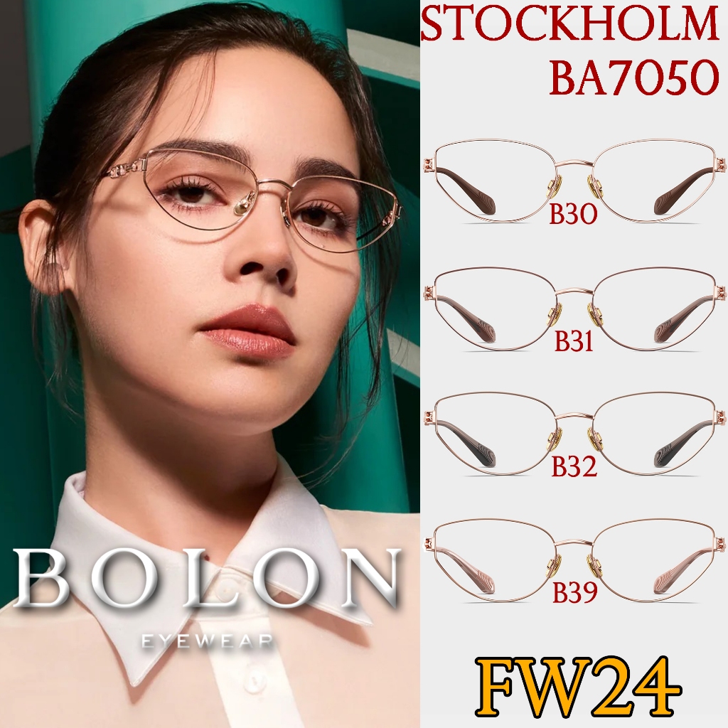 FW24 BOLON กรอบแว่นสายตา รุ่น BA7050 B30 B31 B32 B39 [ฺβ-Titanium|β-Titanium] แว่นของญาญ่า แว่น ...
