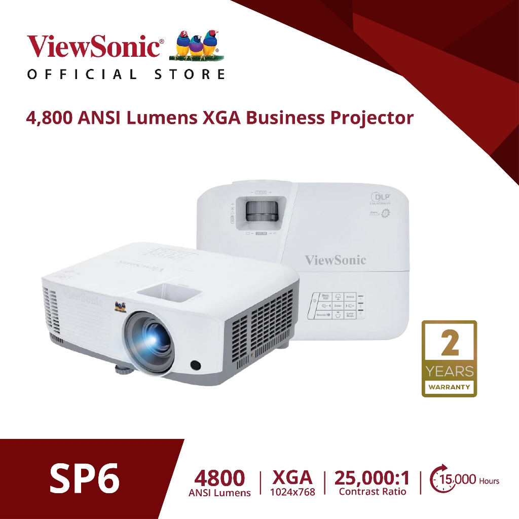 Viewsonic SP6 4,800 ANSI Lumens XGA Business Projector (โปรเจคเตอร์ ...