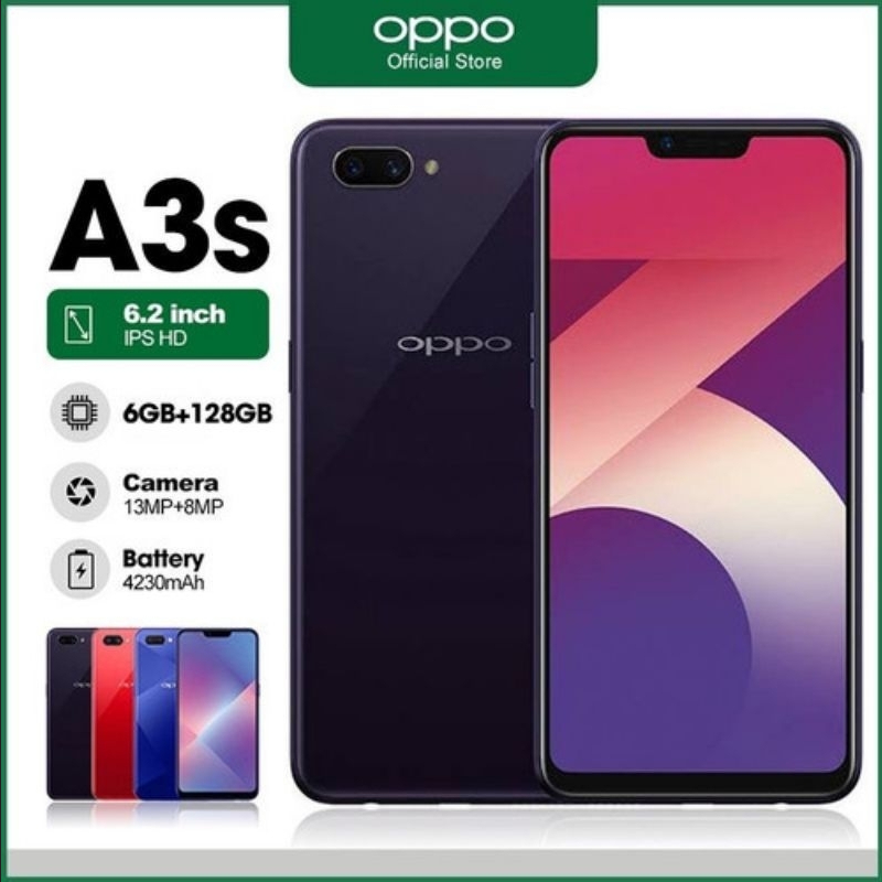 ในสต็อก OPPO A3S โทรศัพท์ใหม่ (ของแท้ 100%) RAM 6GB ROM 128GB รับประกัน ...