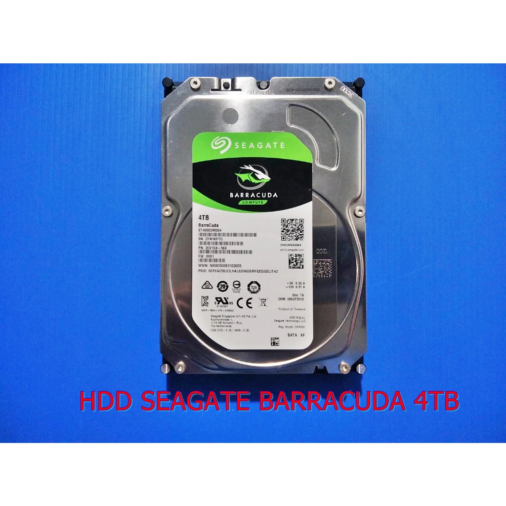 HDD SEAGATE BARRACUDA 4TB (ฮาร์ดดิสก์ 3.5 นิ้ว) 5400RPM SATA3 ...