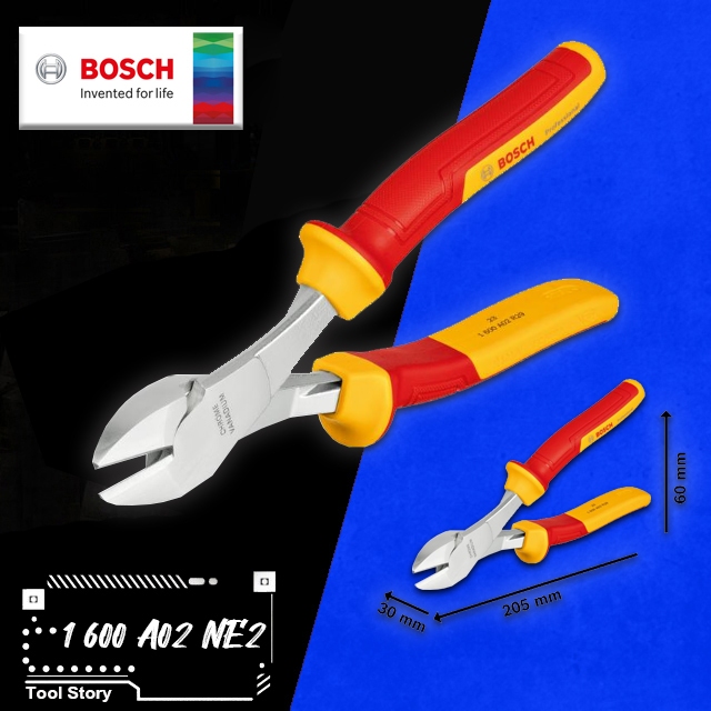Bosch คีมปากเฉียงแรงงัดสูง VDE จาก Bosch Professional ขนาด 200 มม. รุ่น 1600A02NE2 | Shopee Thailand
