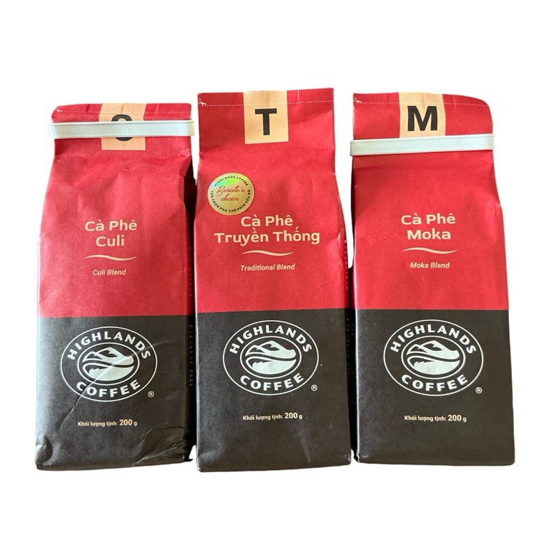 กาแฟคั่วบด HighLand Coffee Moka,Culi,Traditionnal Blend | Shopee Thailand