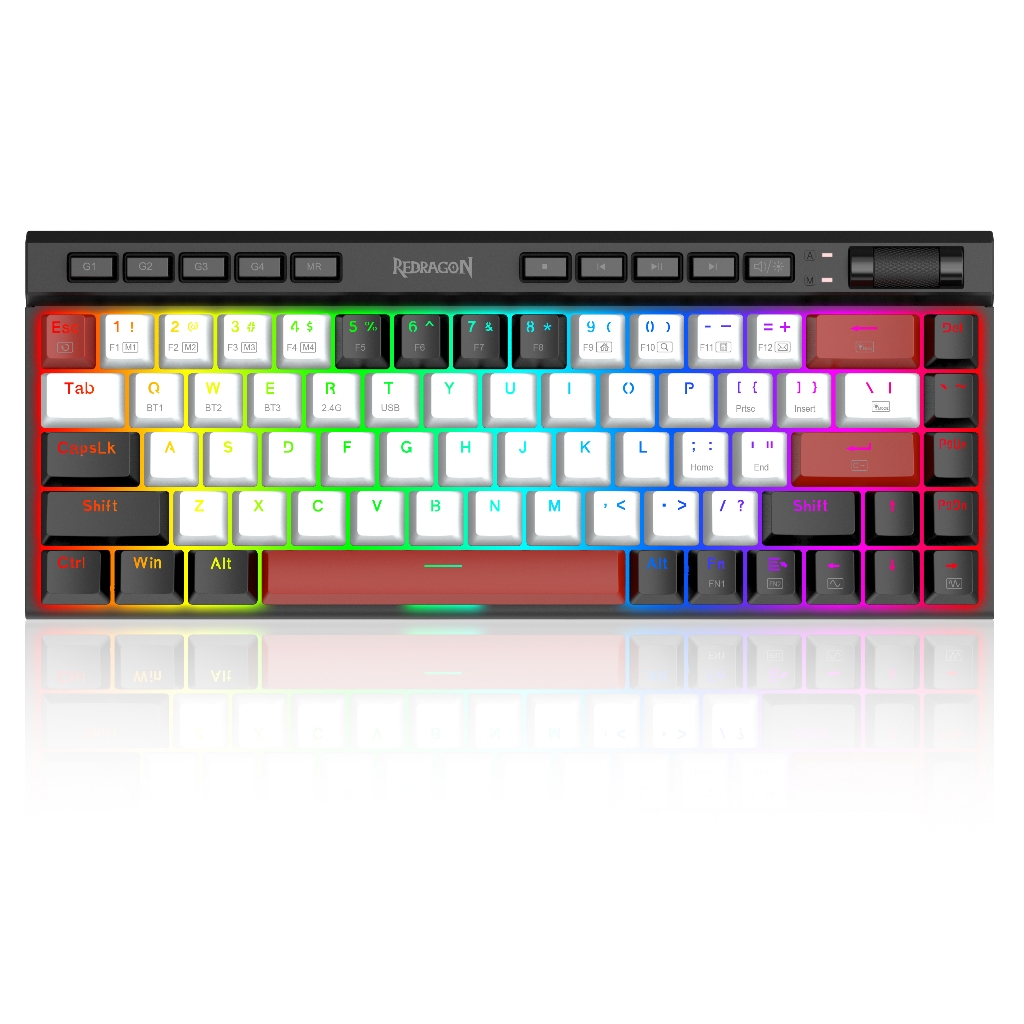 Redragon K635 MAGIC-WAND PRO 65% Brown switch Wireless RGB Gaming ...