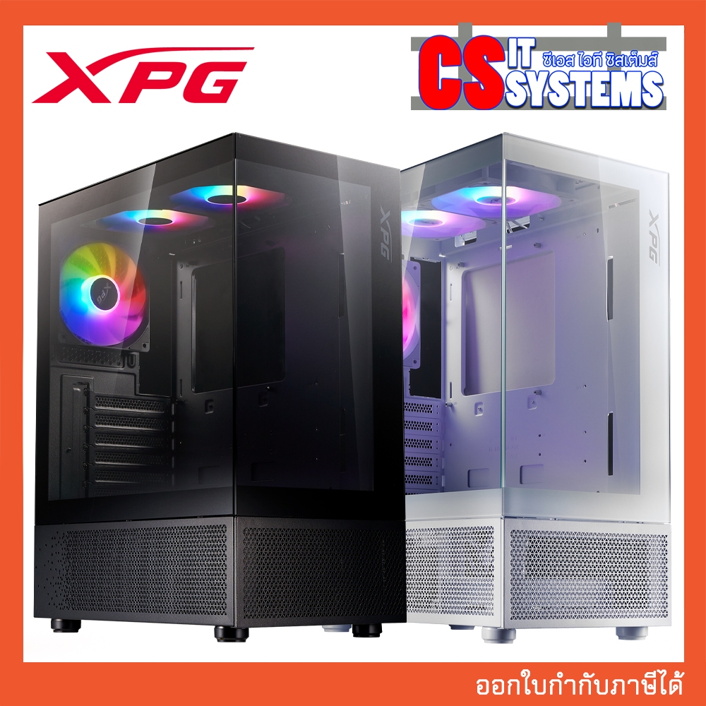 (โปรพิเศษ) CASE (เคส) XPG INVADER X MINI ATX 5 ARGB FAN BLACK / WHITE ...