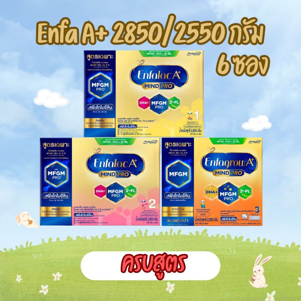 (เลือกสูตร) Enfa A+ Mind Pro เอนฟา เอพลัส มายด์โปร สูตร 1-2-3 (ขนาด ...