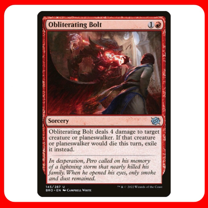 [MTG] Obliterating Bolt [BRO] [RED] [UNCOM] [NORMAL] [ENG] (การ์ดเมจิค ...