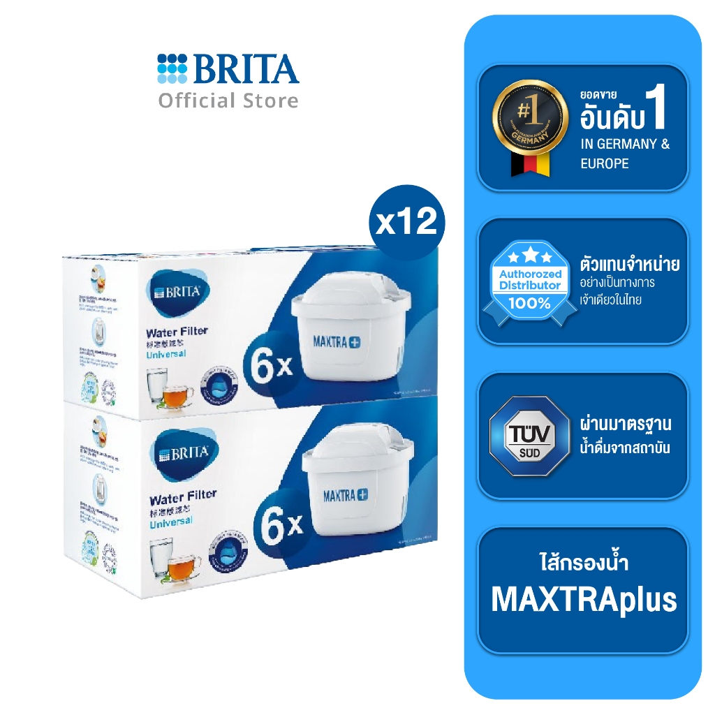 BRITA ไส้กรองน้ำ รุ่น MAXTRAplus (Pack 6) x2. | Shopee Thailand