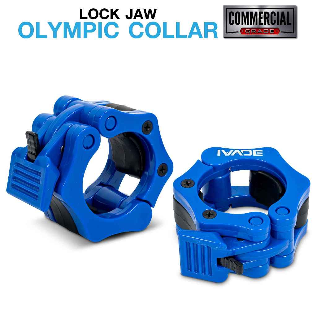 คลิปล็อคคานบาร์เบล 2 นิ้ว (Lock Jaw Olympic Collar) สีน้ำเงิน x 2 ชิ้น (MD4040-BLUE) | Shopee ...