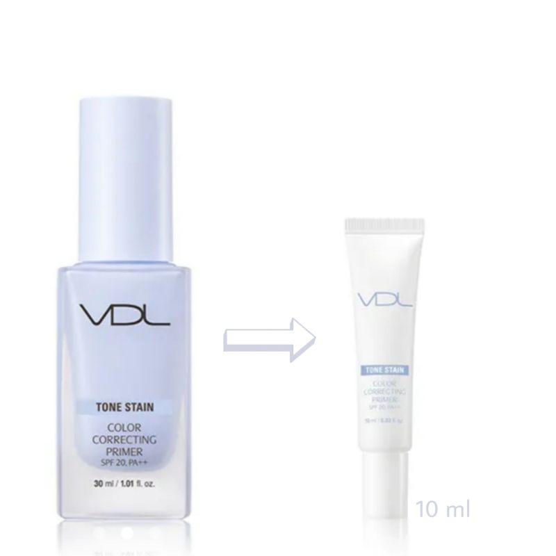 VDL tone stain color correcting primer ขนาด10มล. สี serenity | Shopee ...