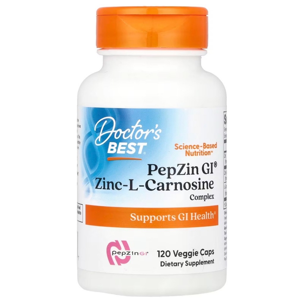 (พร้อมส่ง) Doctor's Best, PepZin GI®, Zinc-L-Carnosine Complex, 120 ...