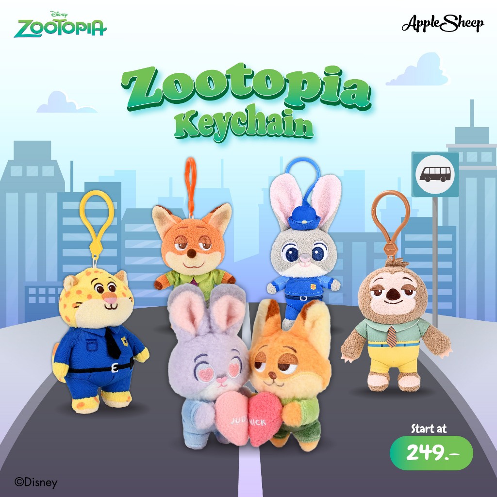 [Zootopia Keychain] พวงกุญแจตุ๊กตา ดิสนีย์ ซูโทเปีย จี้ห้อยตุ๊กตาน่ารัก ...