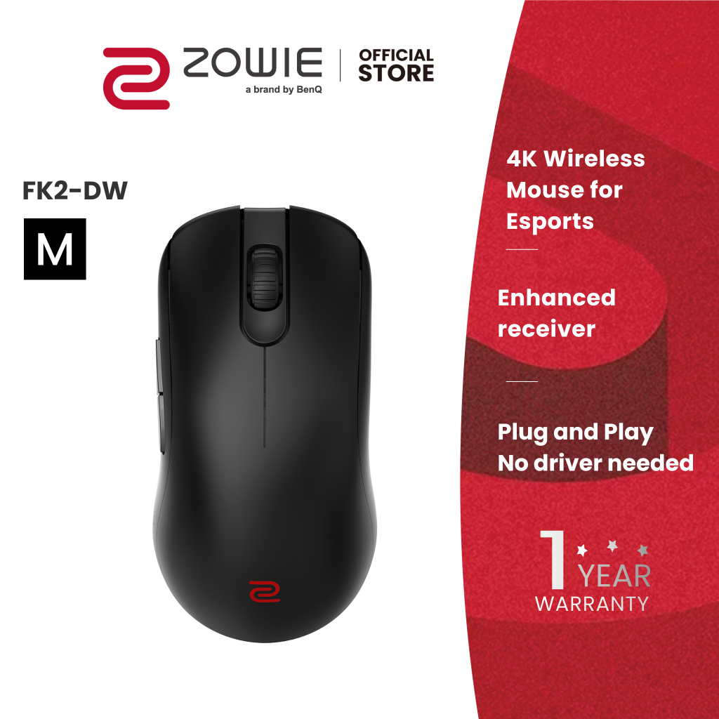 ZOWIE FK2-DW 4K Wireless Mouse for Esports ขนาด M/กลาง (เมาส์เกมมิ่ง 4K ...