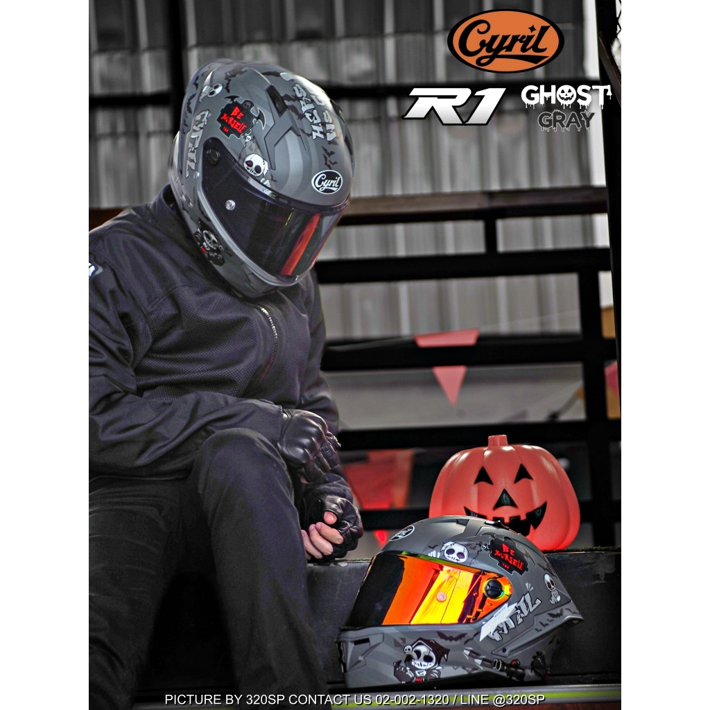 แถมฟรีชิลด์สโม๊ค!! หมวกกันน็อค CYRIL รุ่น R1 ของใหม่มาแล้ว!! ของแท้ ...