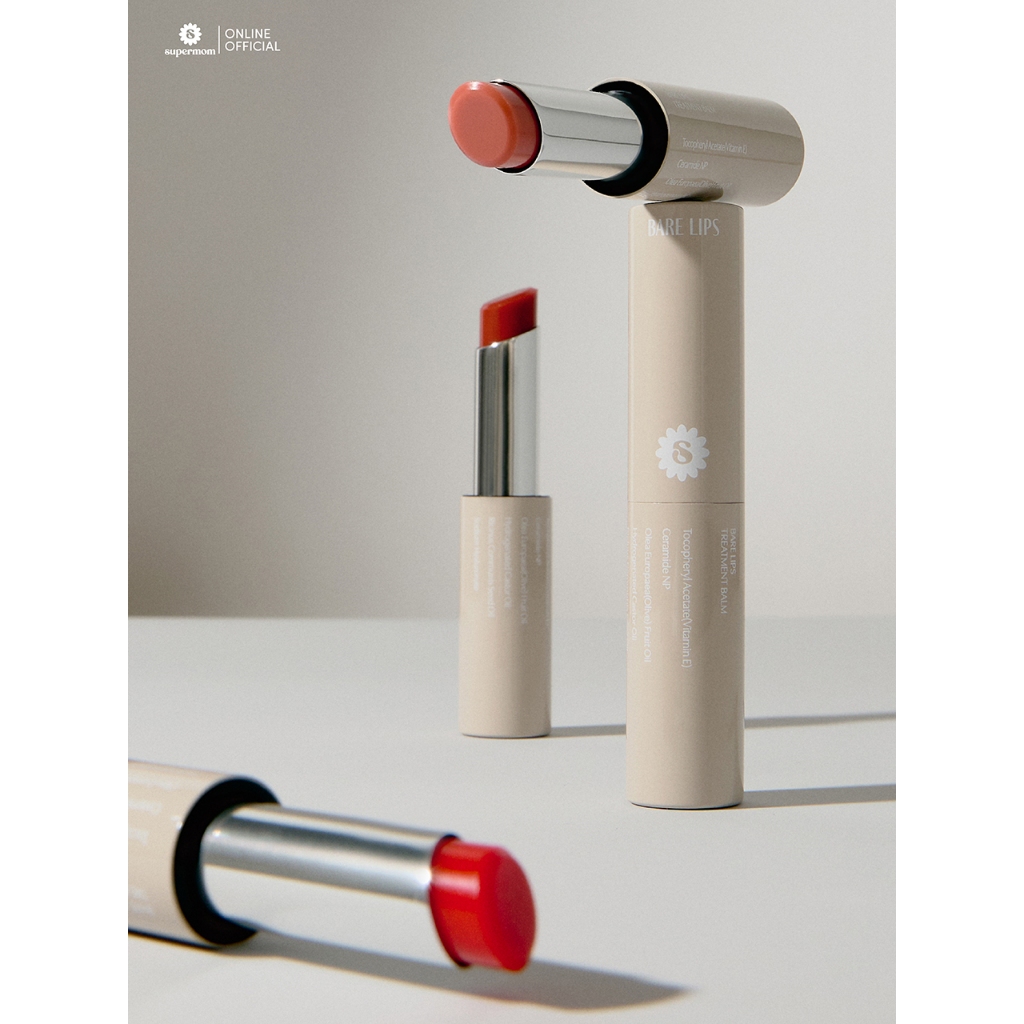 SUPERMOM l BARE LIPS ลิปบาล์ม มีสี ขนาด 3 กรัม | Shopee Thailand