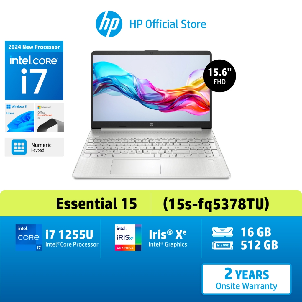 [คุ้ม+กดเพิ่มของแถม] HP Notebook 15s-fq5378TU - i7-1255U - Intel® Iris ...