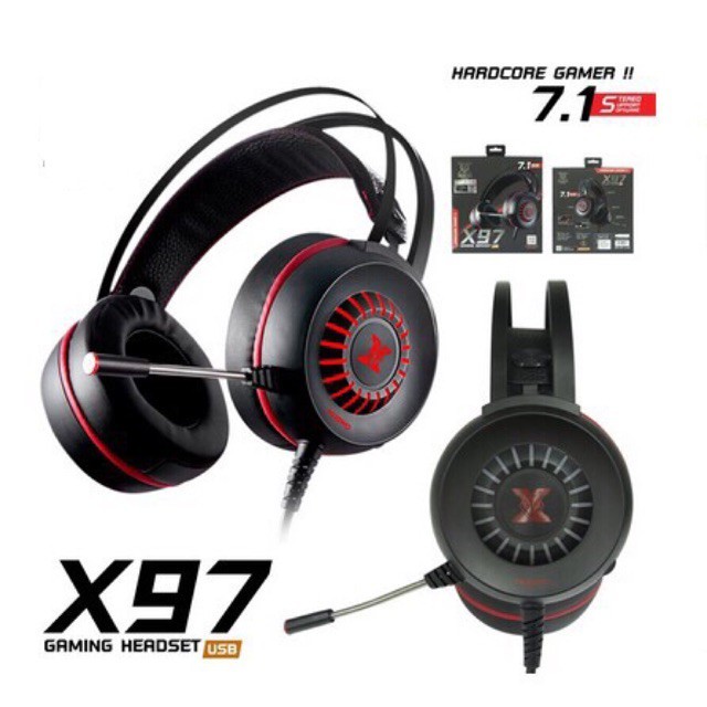 Nubwo X97 Gaming Headset 7.1 หูฟังเกมมิ่ง ระบบเสียงรอบทิศทาง พร้อมซอร์ฟแวร์ปรับแต่งเสียง Black ...