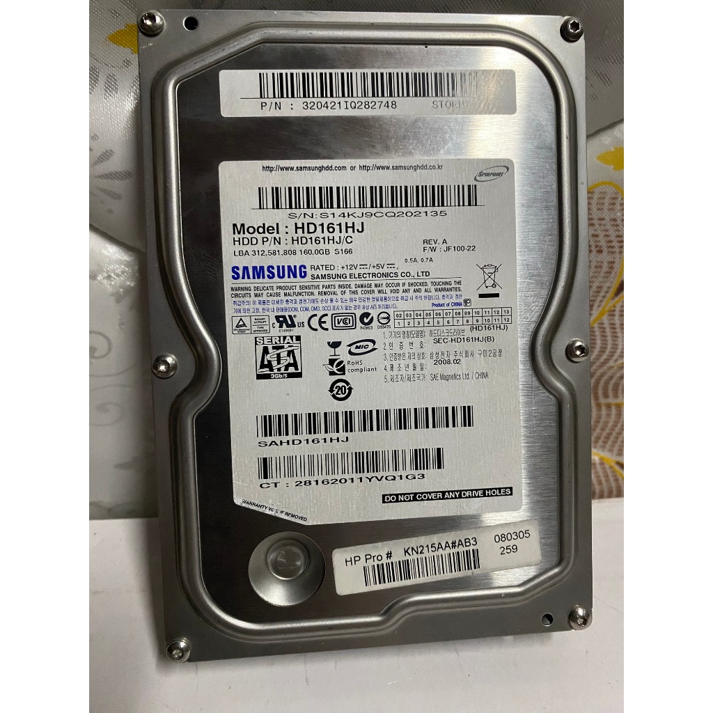 HDD 160 GB SAMSUNG Model HD161HJ SATA Hard Disk Drive 3.5 ความจุ 160GB ...