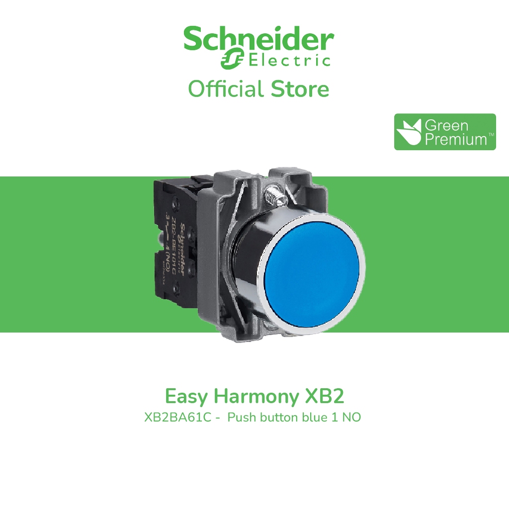 Schneider Electric Easy Harmony XB2 Push button blue 1 NO - XB2BA61C สินค้าในชุดประกอบด้วย ...