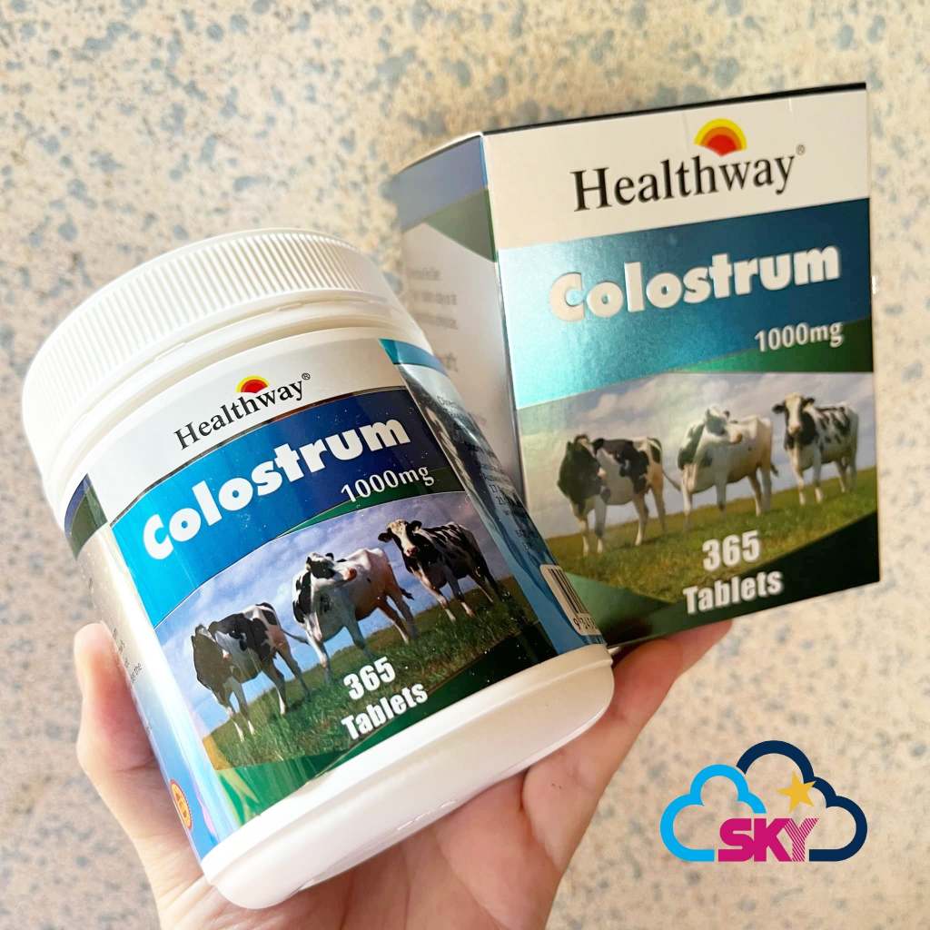 Healthway colostrum 1000 mg 365 Tablets ( EXP. 09/2026 ) นมเม็ดเพิ่ม ...