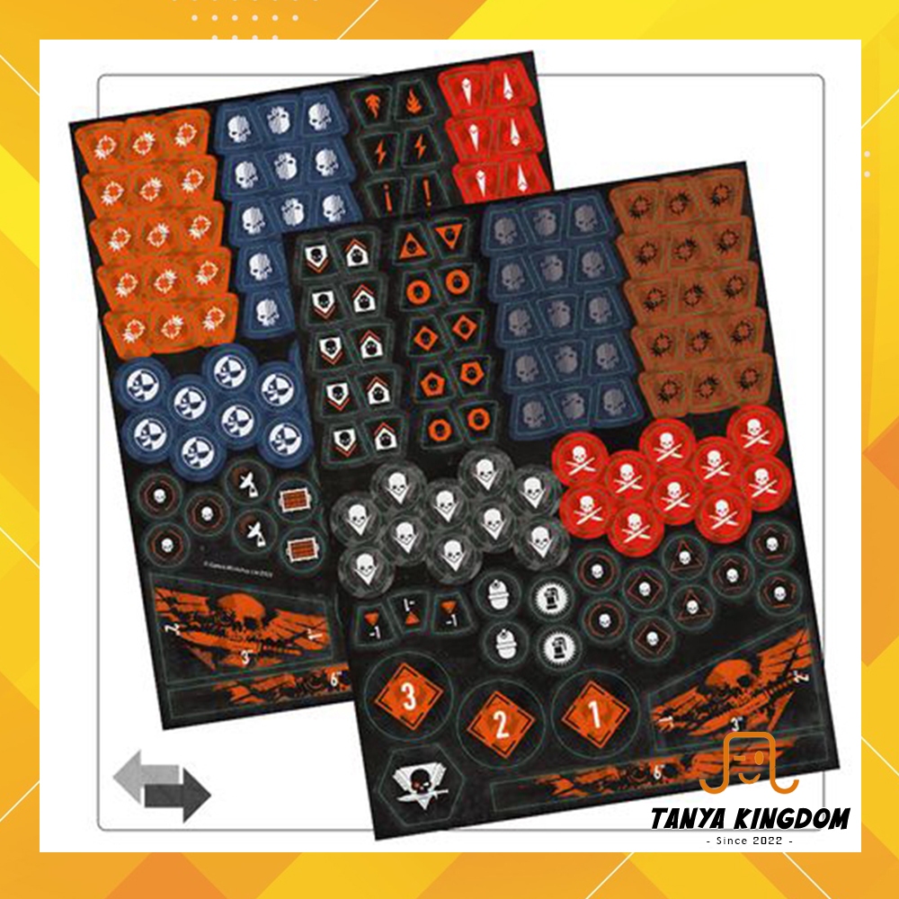 Warhammer 40K Kill Team token sheet แบบกระดาษแข็ง ใช้ได้ทั้ง 2 ด้าน ...