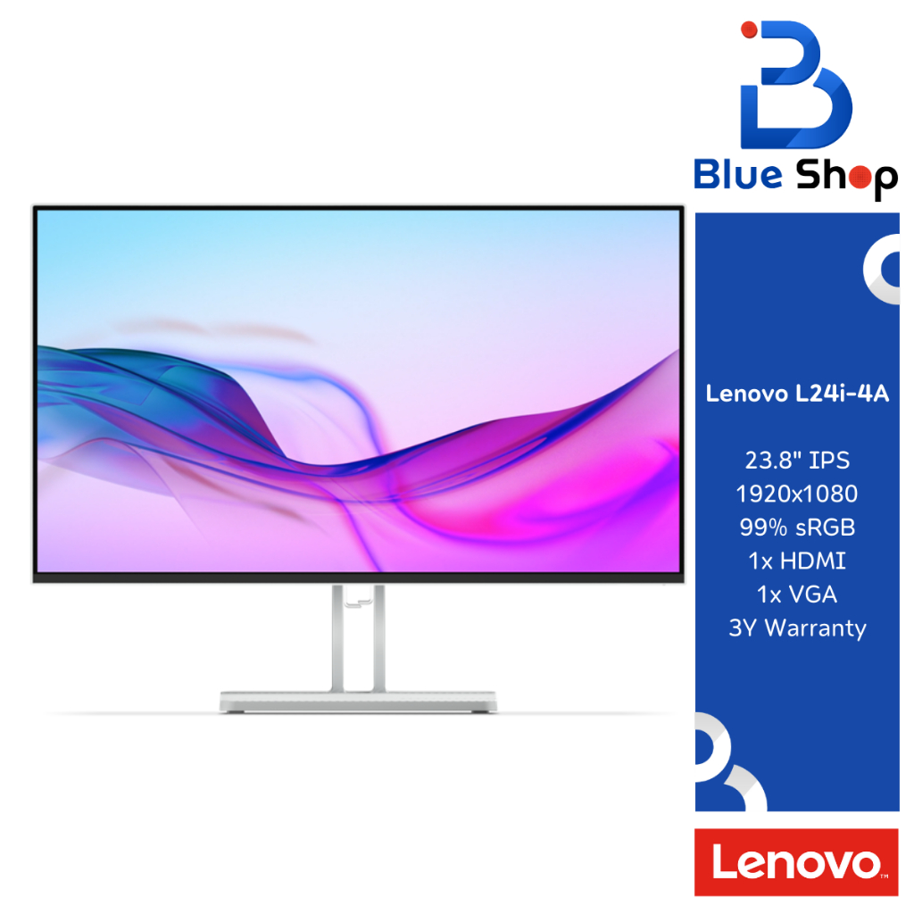 Monitor Lenovo L24i-4A 23.8" จอภาพคอมพิวเตอร์ Full HD IPS 67BCKAC6TH ...