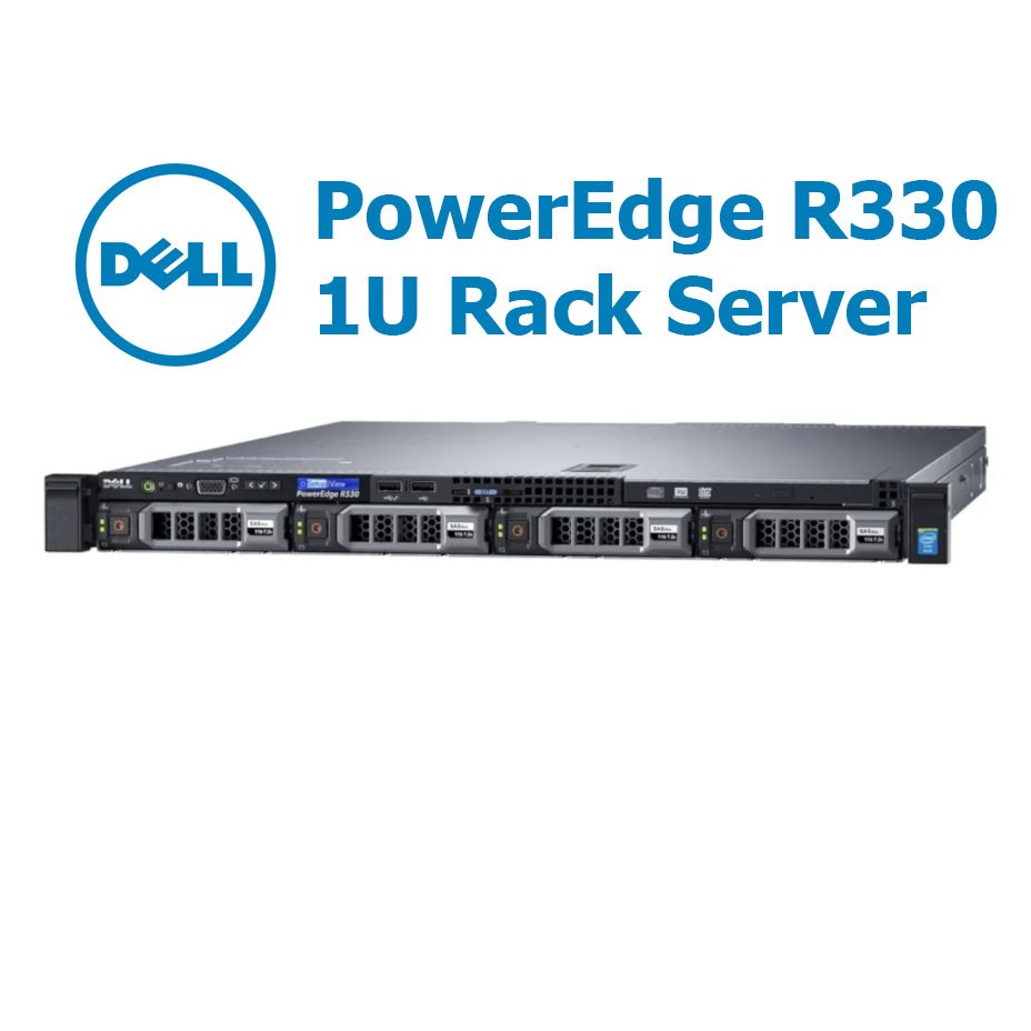 Dell PowerEdge R330 E3-1270v6 CPU RAM 16GB UDIMM HDD 2TB PERC H330 1U rack server มือสอง ราคาถูก ...