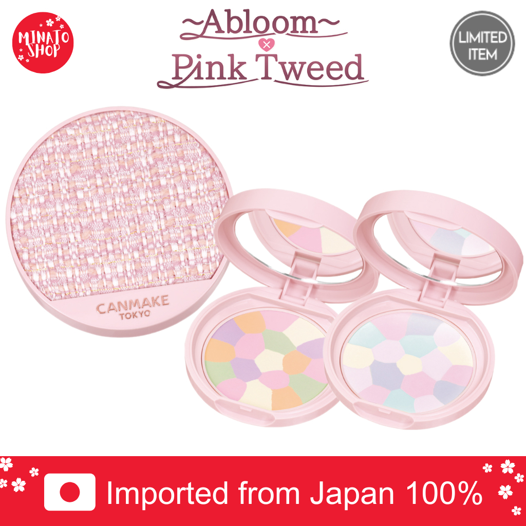 (พร้อมส่ง) CANMAKE Marshmallow Finish Powder~Abloom~ แพ็คเกจใหม่ผ้า Tweed Limited Edition แป้ง ...