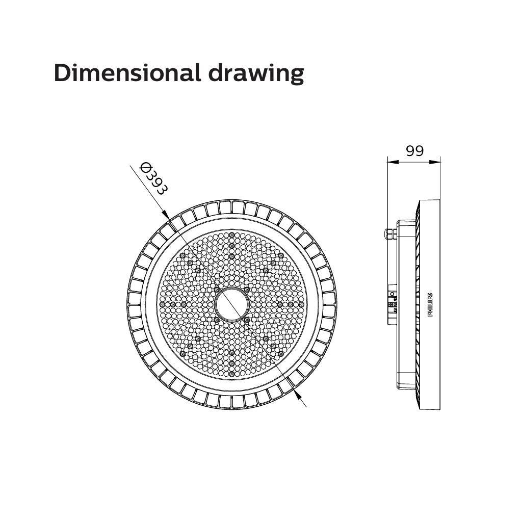 PHILIPS Green Perform Highbay BY698P G5 LED300/CW 192W PSU WB GM L3m ...