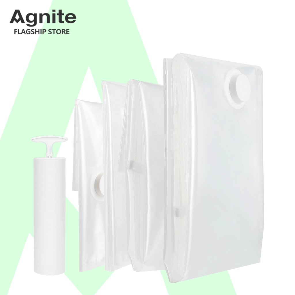Agnite ถุงสูญญากาศ เก็บเสื้อผ้า 1ใบ แพ็คของเดินทาง มีวาล์ว ใช้งานซ้ำได้ ...