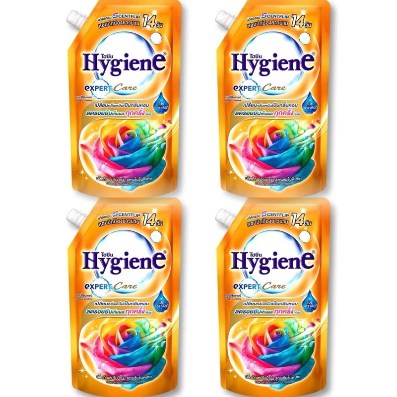 [ส่งฟรี] น้ำยาปรับผ้านุ่มไฮยีน 4 ถุง ขนาด 480-520 ml. | Shopee Thailand