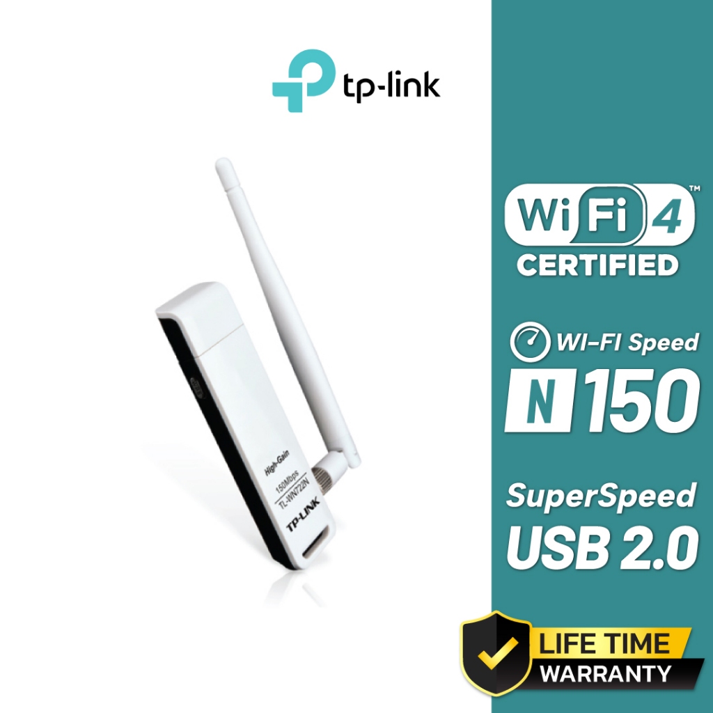 TP-Link 150Mbps High Gain Wireless USB Adapter รุ่น TL-WN722N | Shopee ...